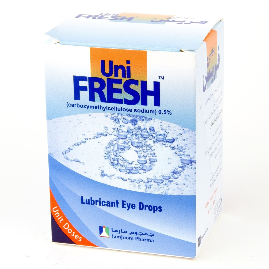 UNI FRESH 0.5% LUBRICANT EYE DROPS 30 X 0.4 ML | Rosh Medical Company
